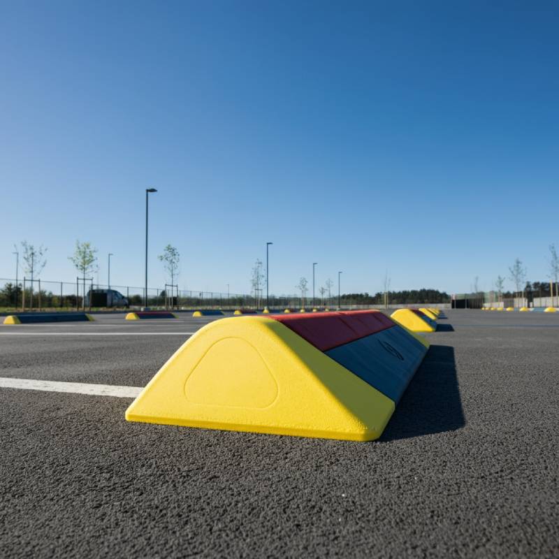 Durable Rubber Car Park Wheel Stops | Abbas Linemarking